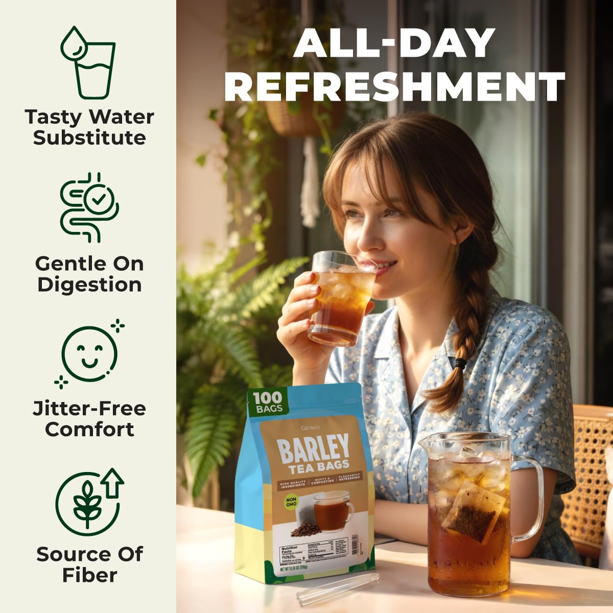 100 count barley tea bags