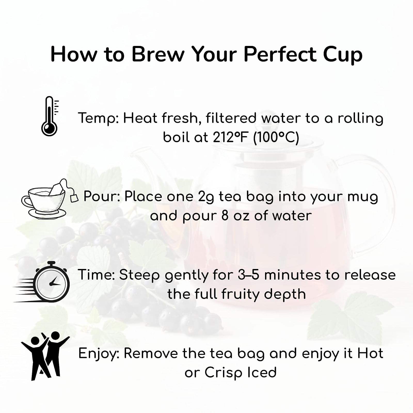 100 count blackcurrant tea for convenience