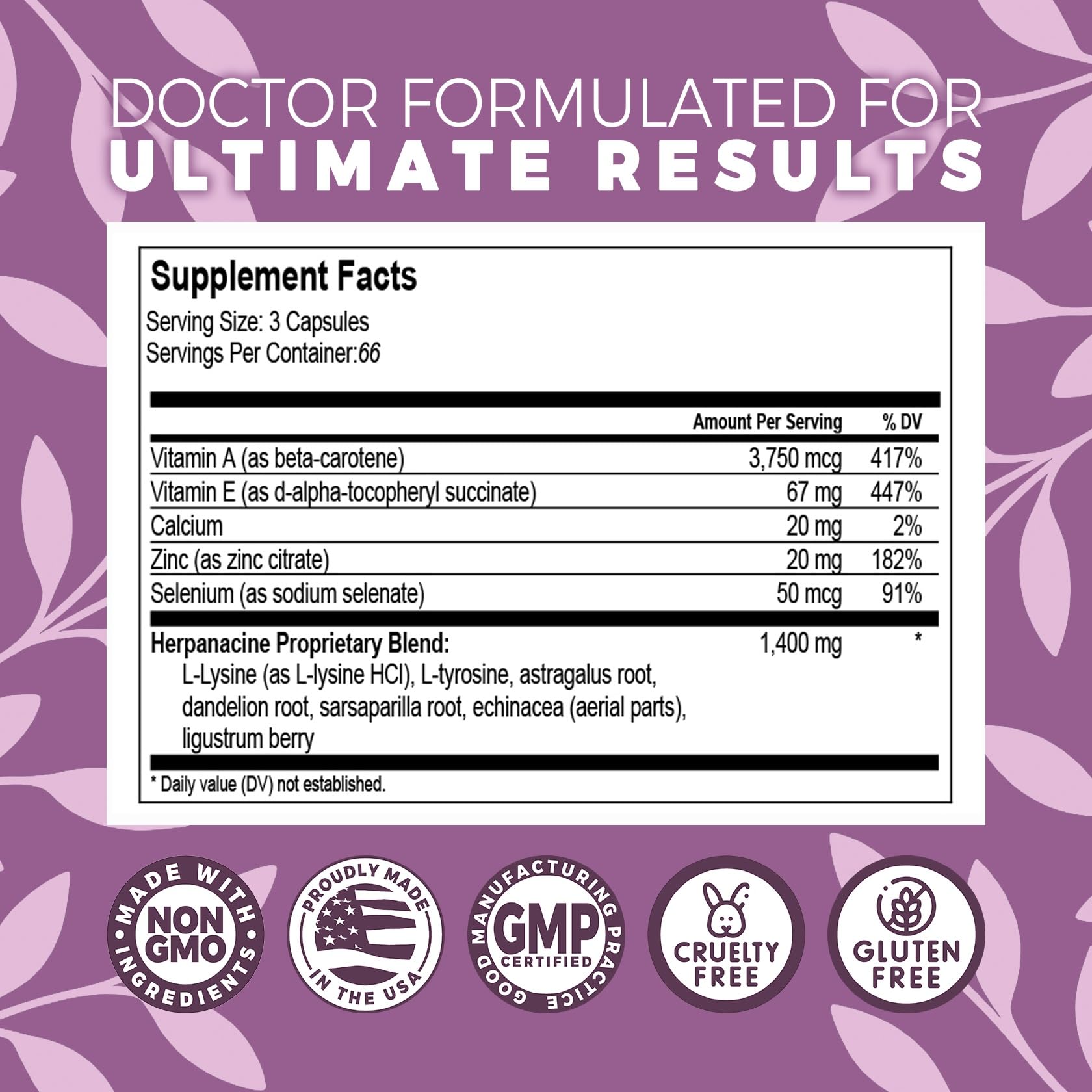 100 count blended vitamin & mineral supplements for immunity
