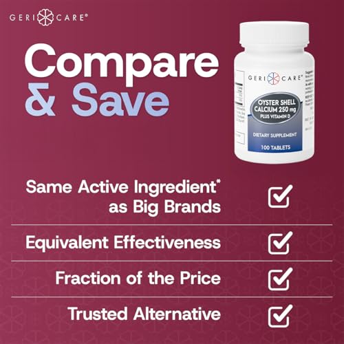 100 count calcium supplement bottle