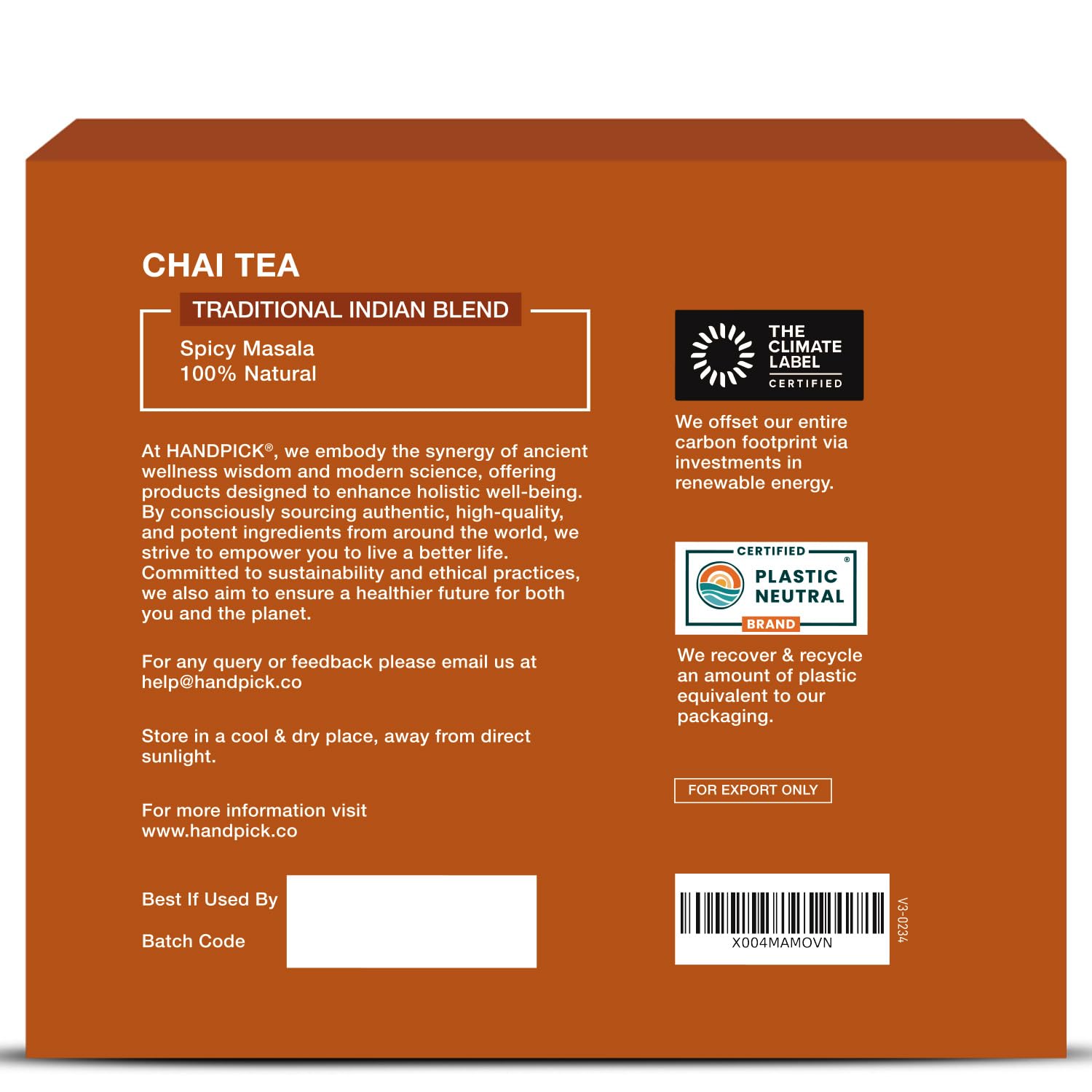 100 count chai tea bags