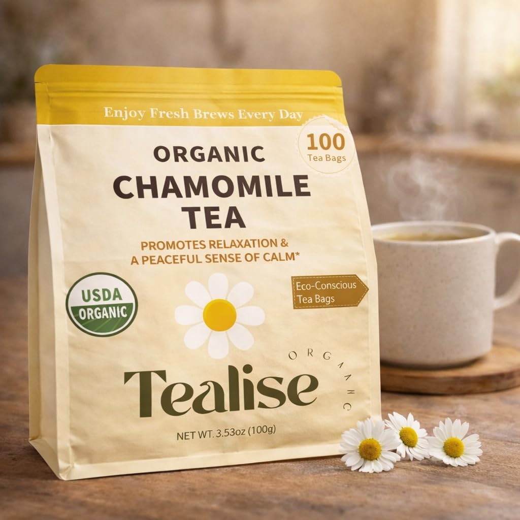 100 count chamomile tea bags