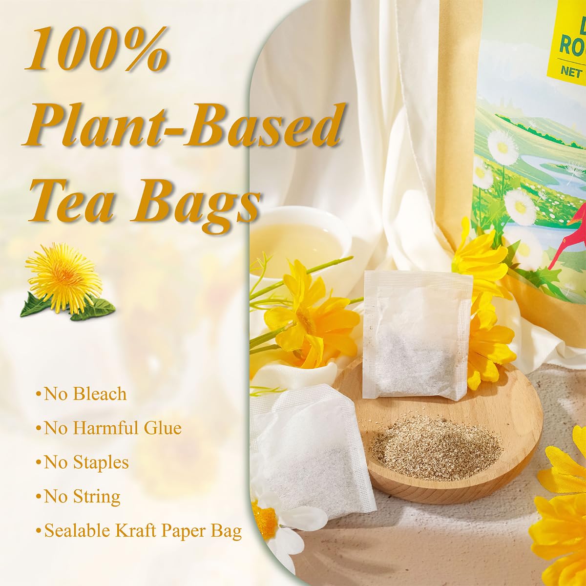 100 count dandelion root tea