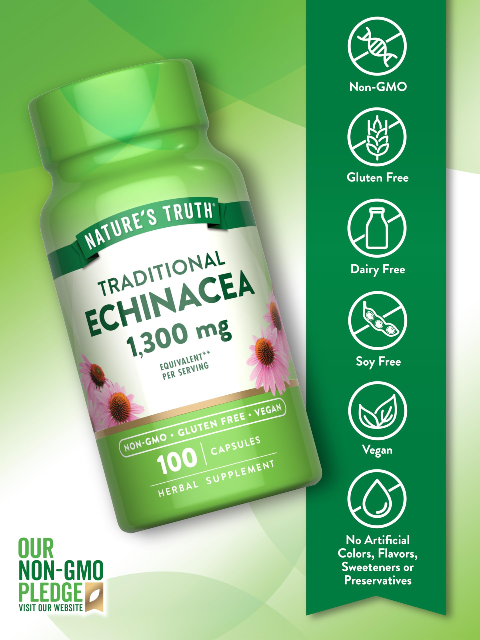 100 count echinacea capsules bottle