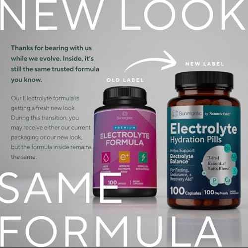 100 count electrolyte capsules for energy