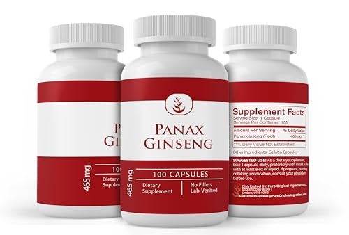 100 count ginseng capsules for convenience