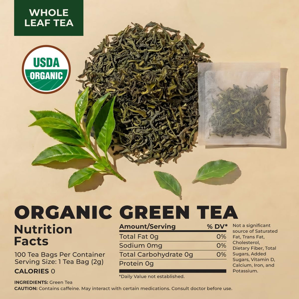 100 count green tea bags