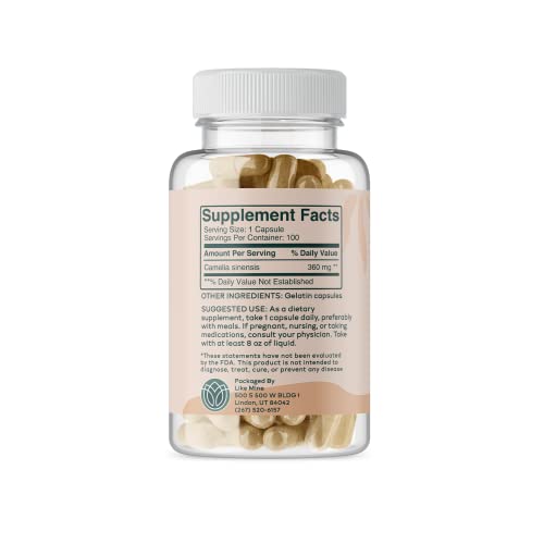 100 count green tea capsules