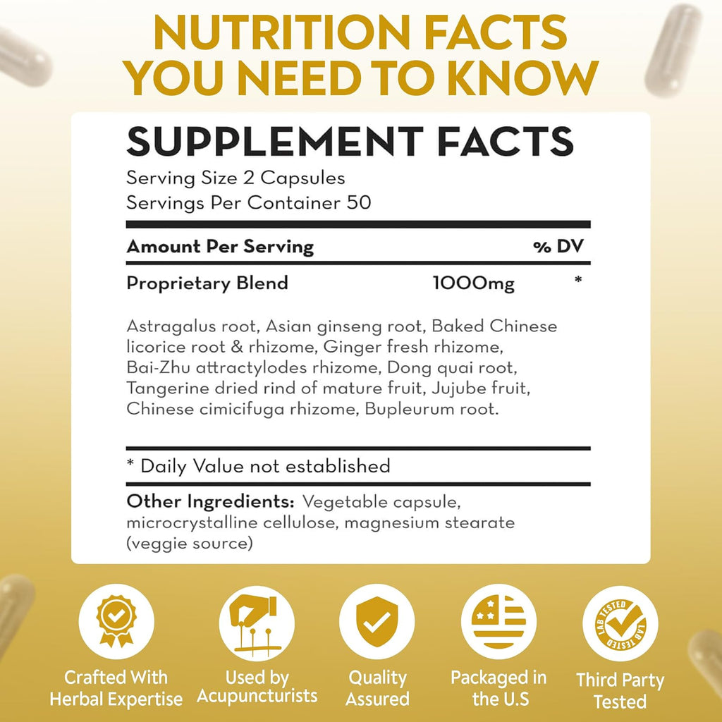 100 count herbal wellness capsules