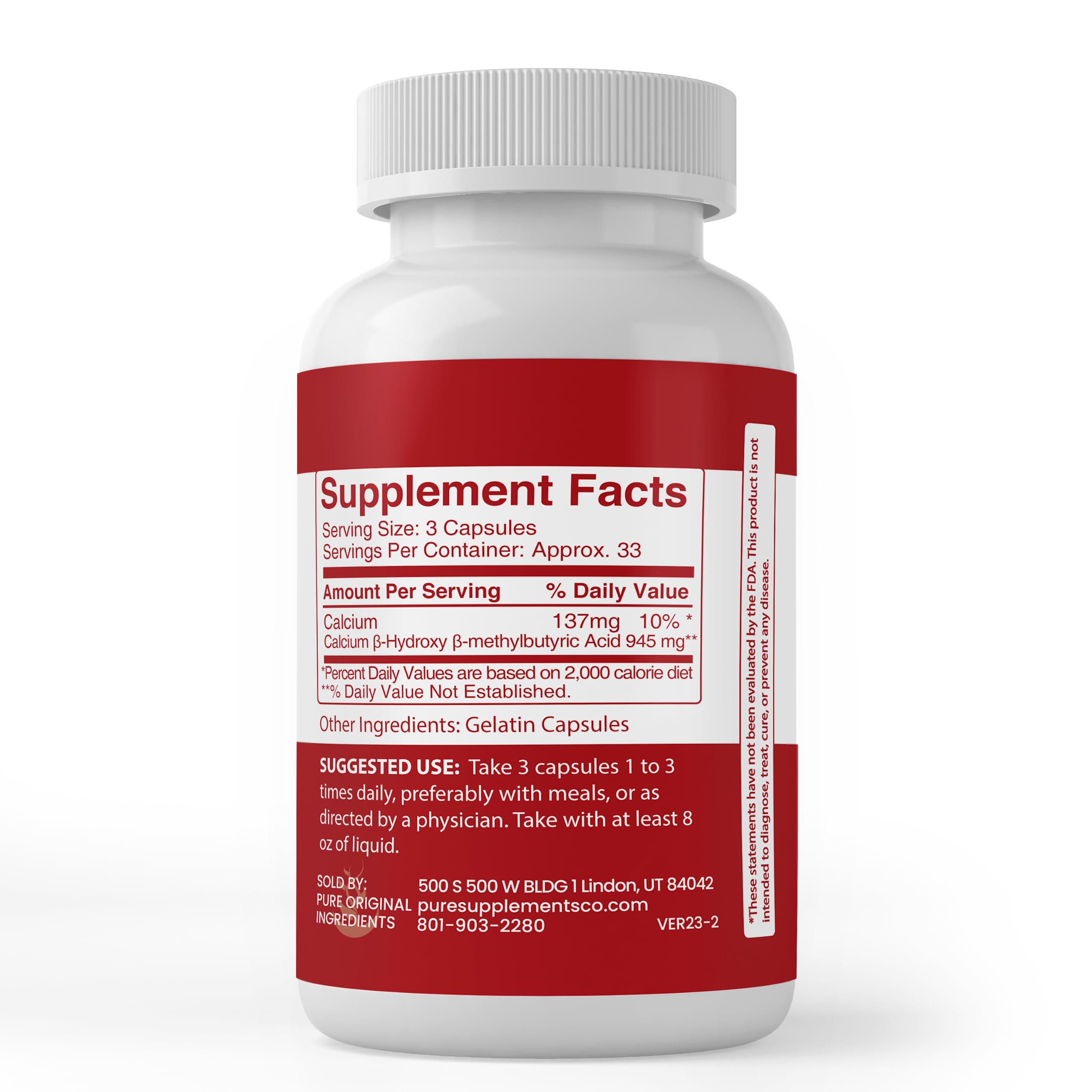 100 count HMB capsules for daily use