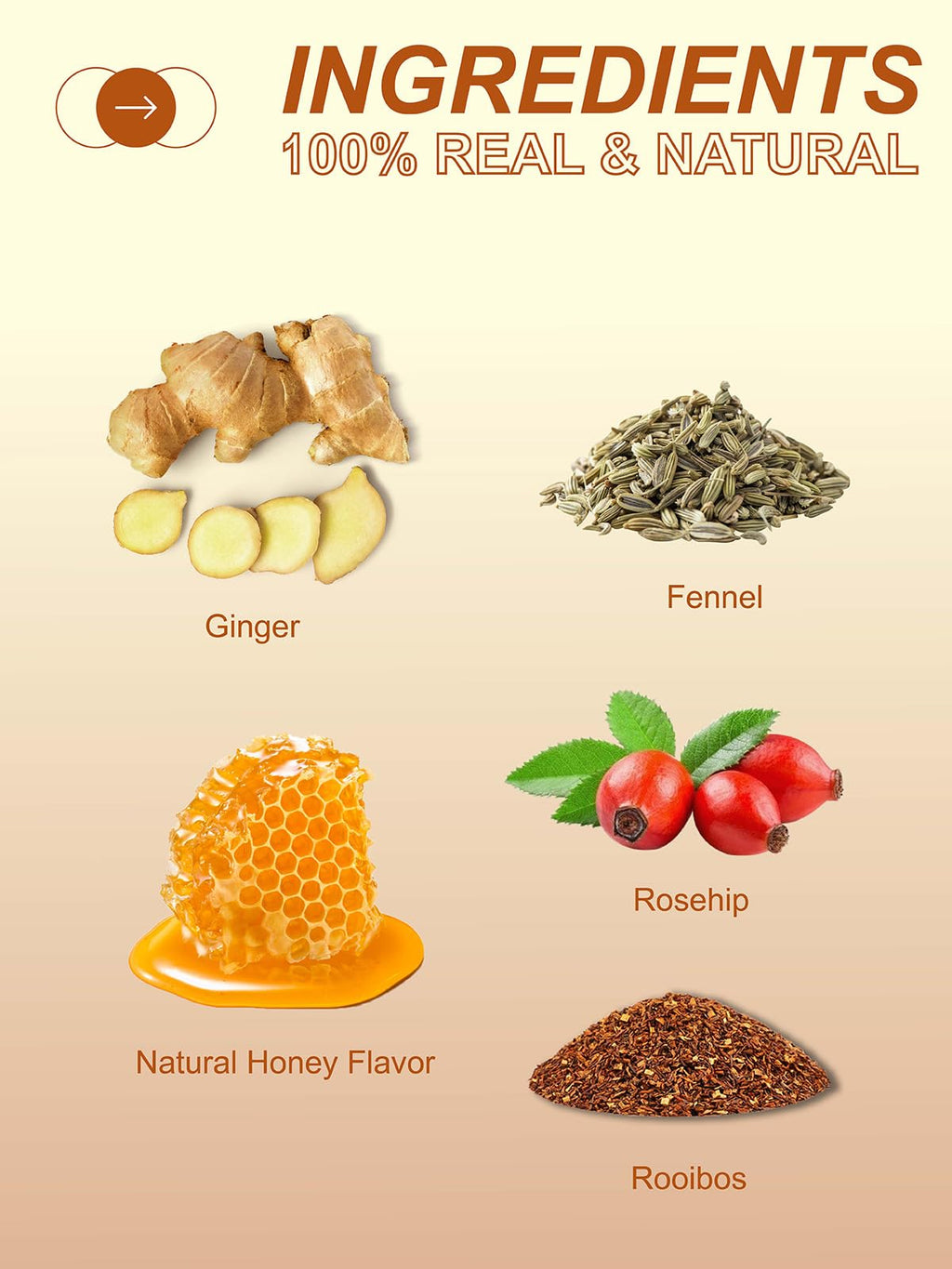 100 count honey ginger tea