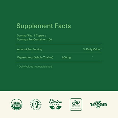 100 count kelp capsules pack