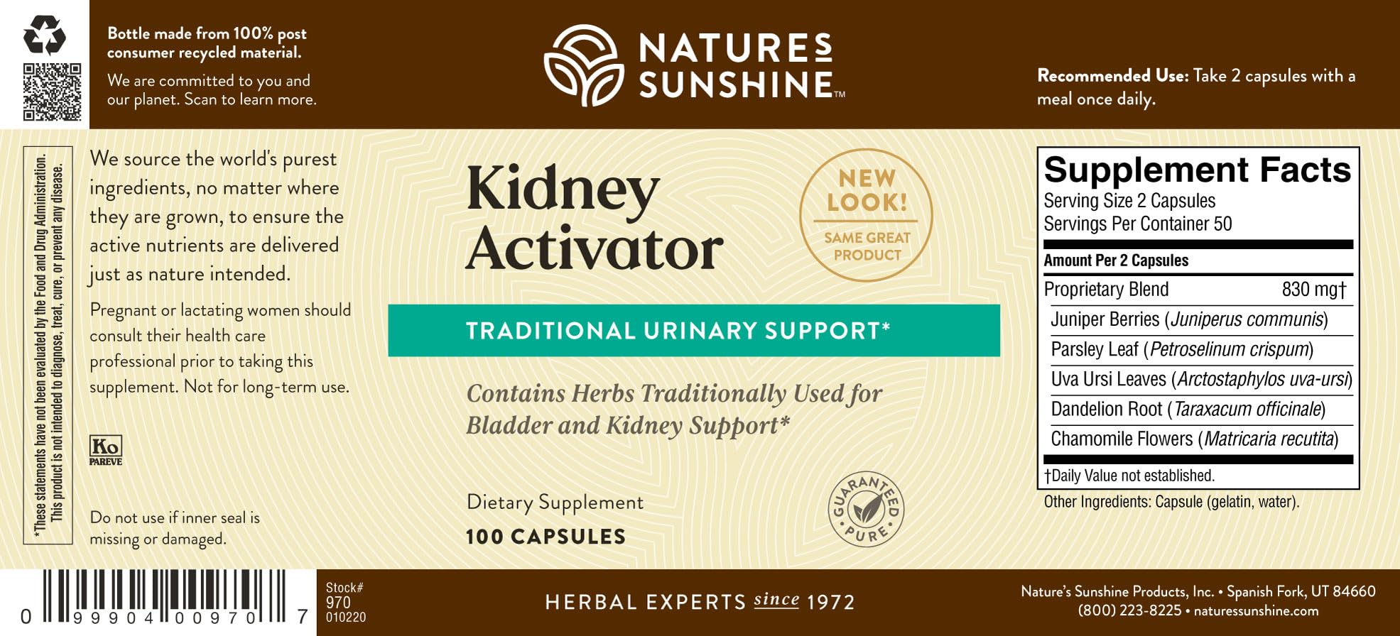 100 count kidney health capsules