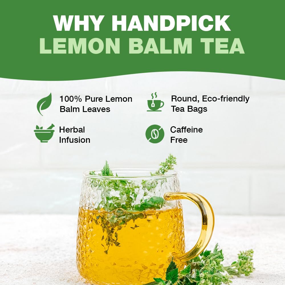 100 count lemon balm tea bags