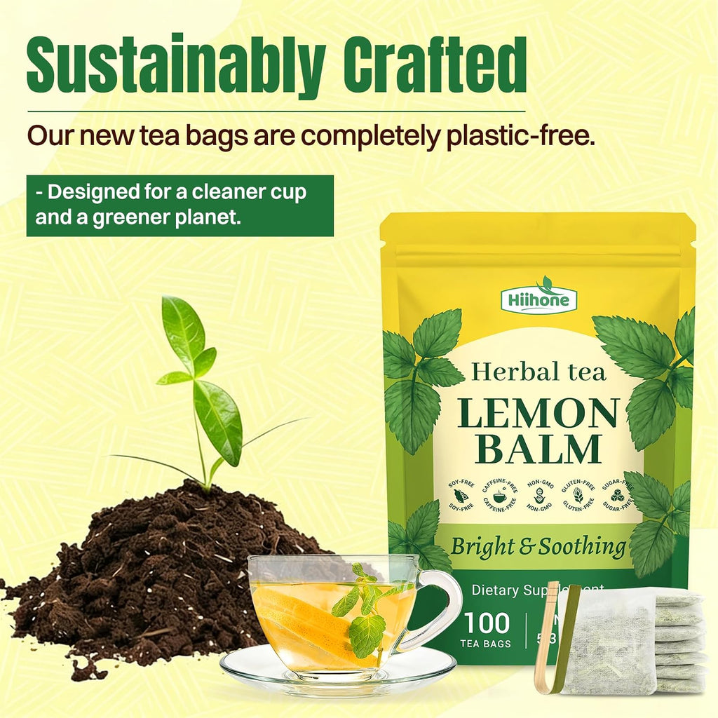 100 count lemon balm tea bags