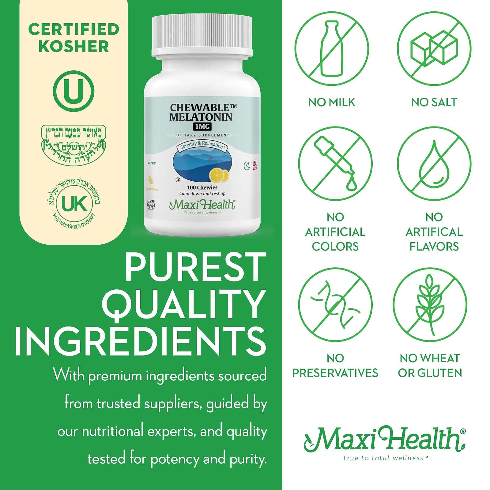 100 count melatonin for restful nights
