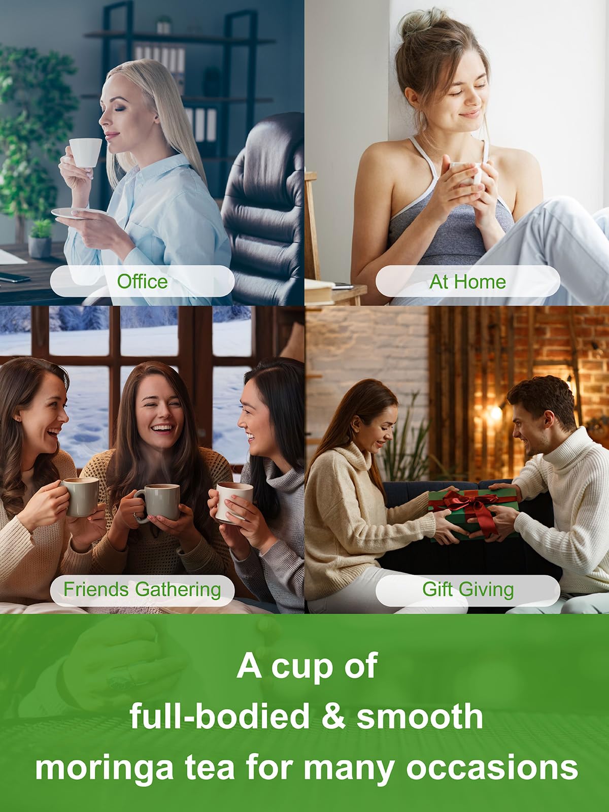 100 count Moringa tea bags for convenience