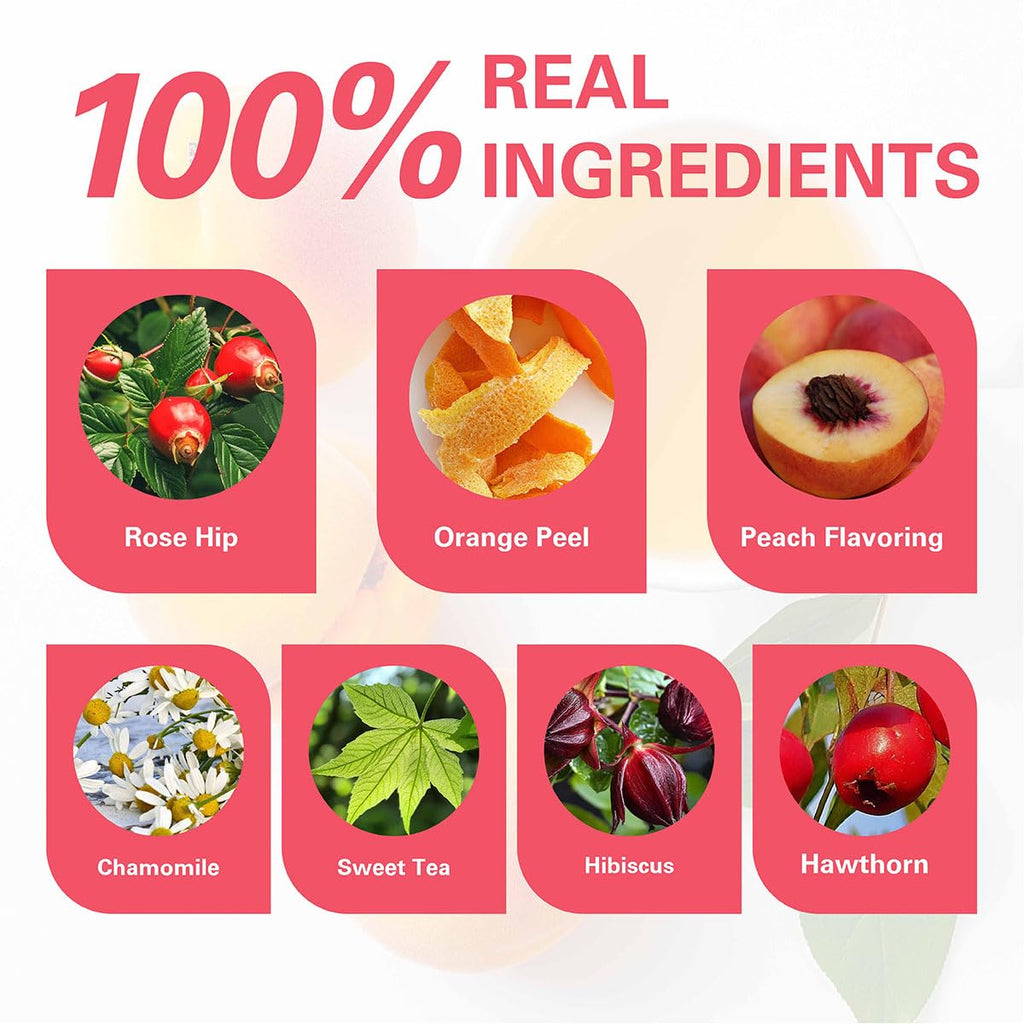 100 count peach herbal tea
