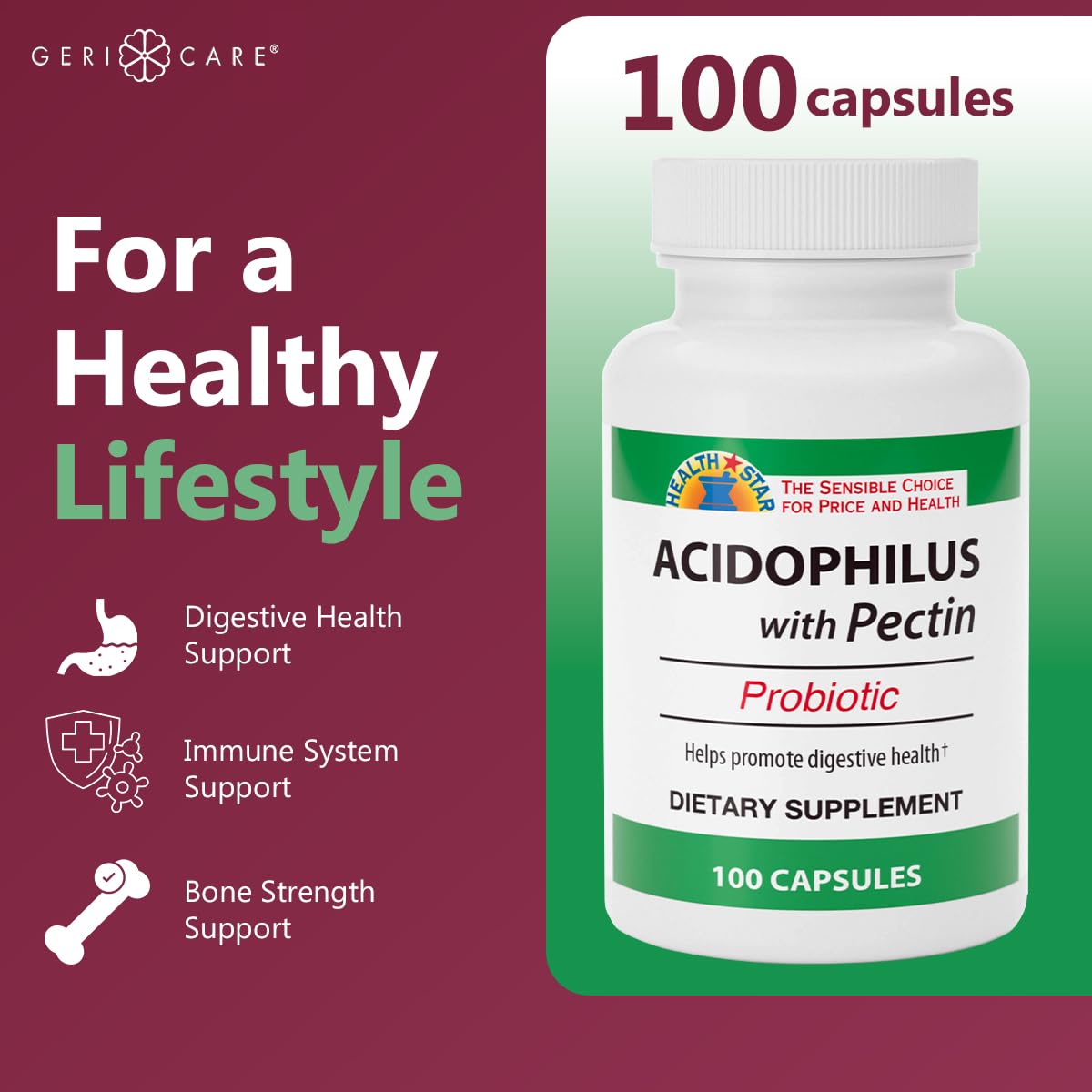 100 count probiotic capsules for wellness