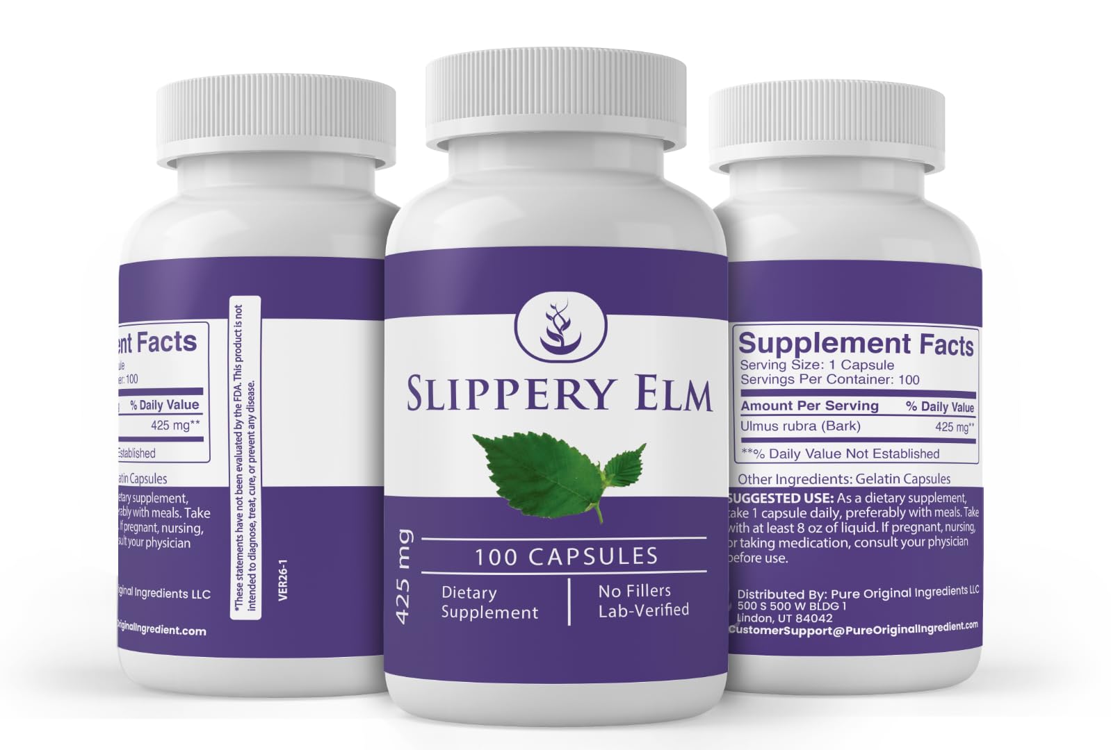 100 count slippery elm capsules
