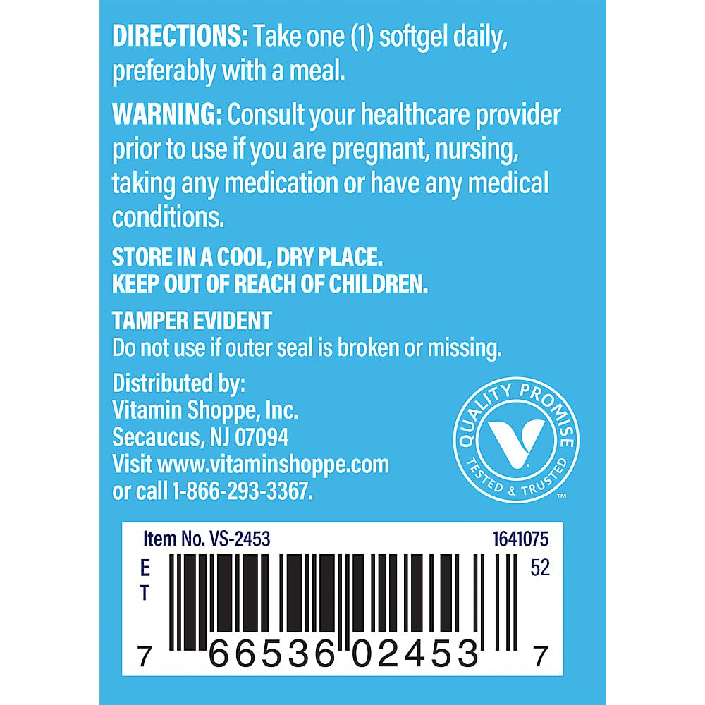 100 count Vitamin D3 softgel bottle
