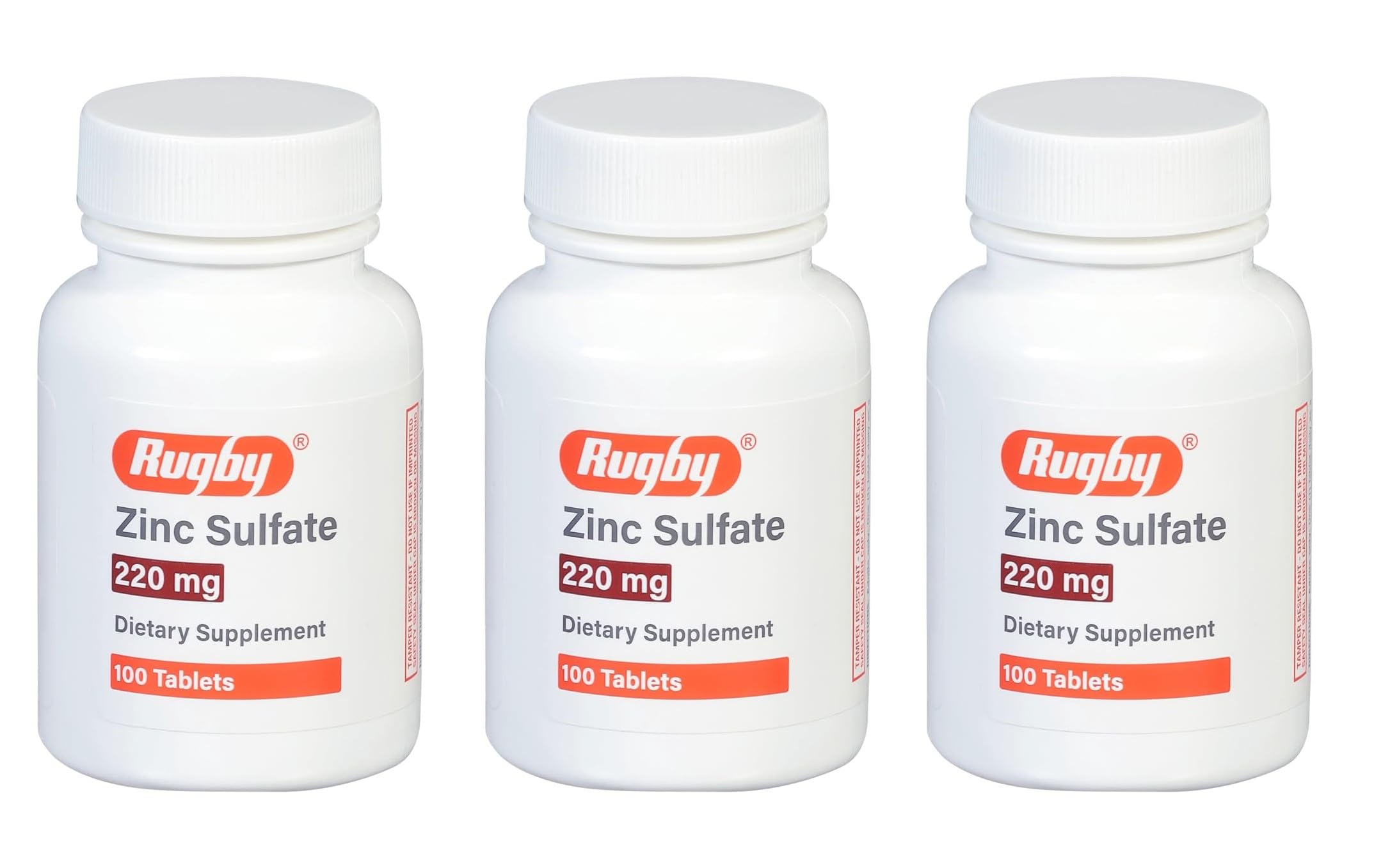 100 count zinc tablets for health