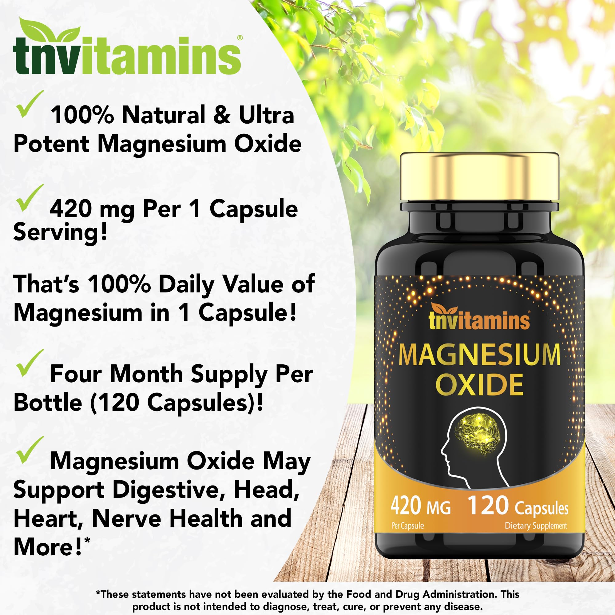 100% daily value magnesium intake