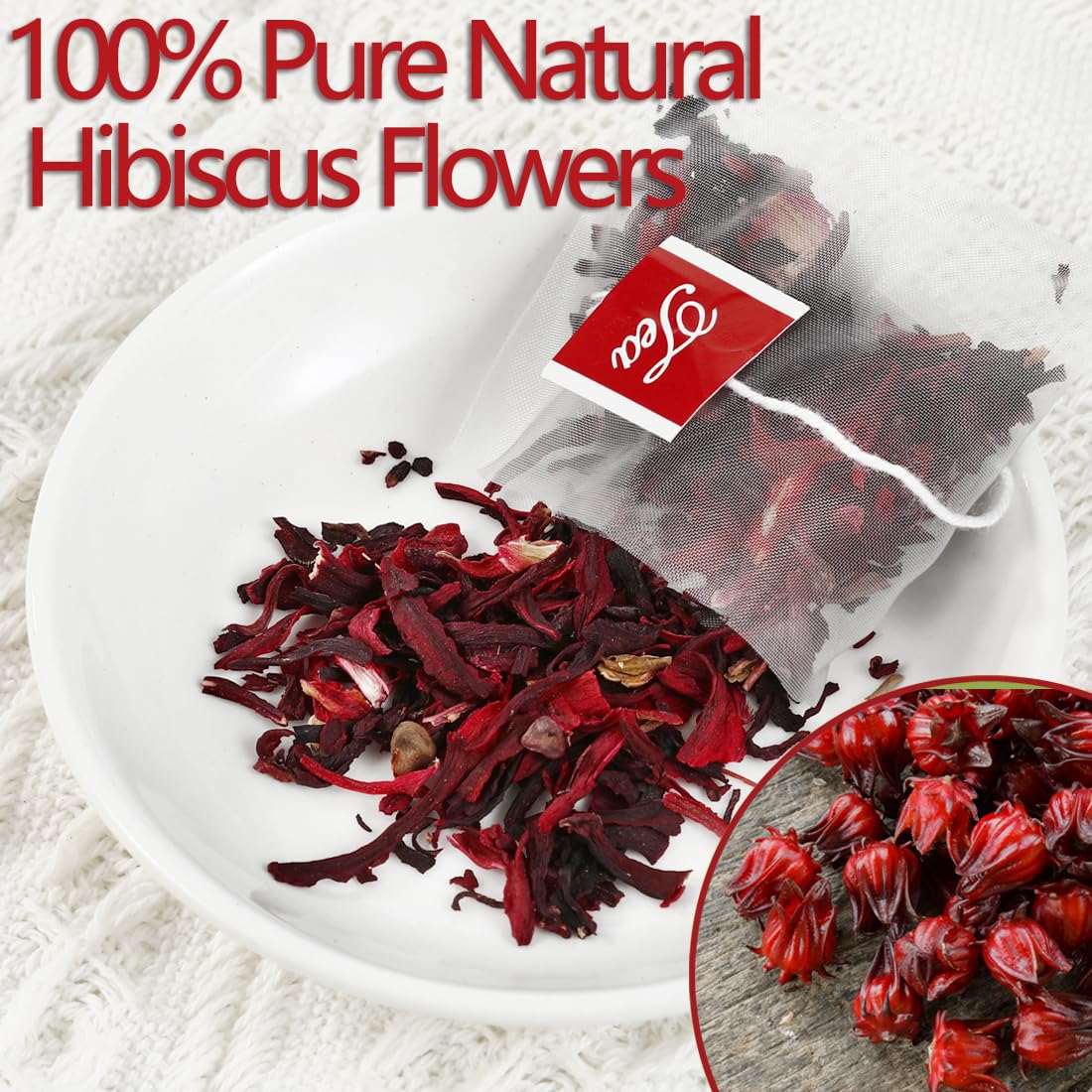 100% dried hibiscus flowers