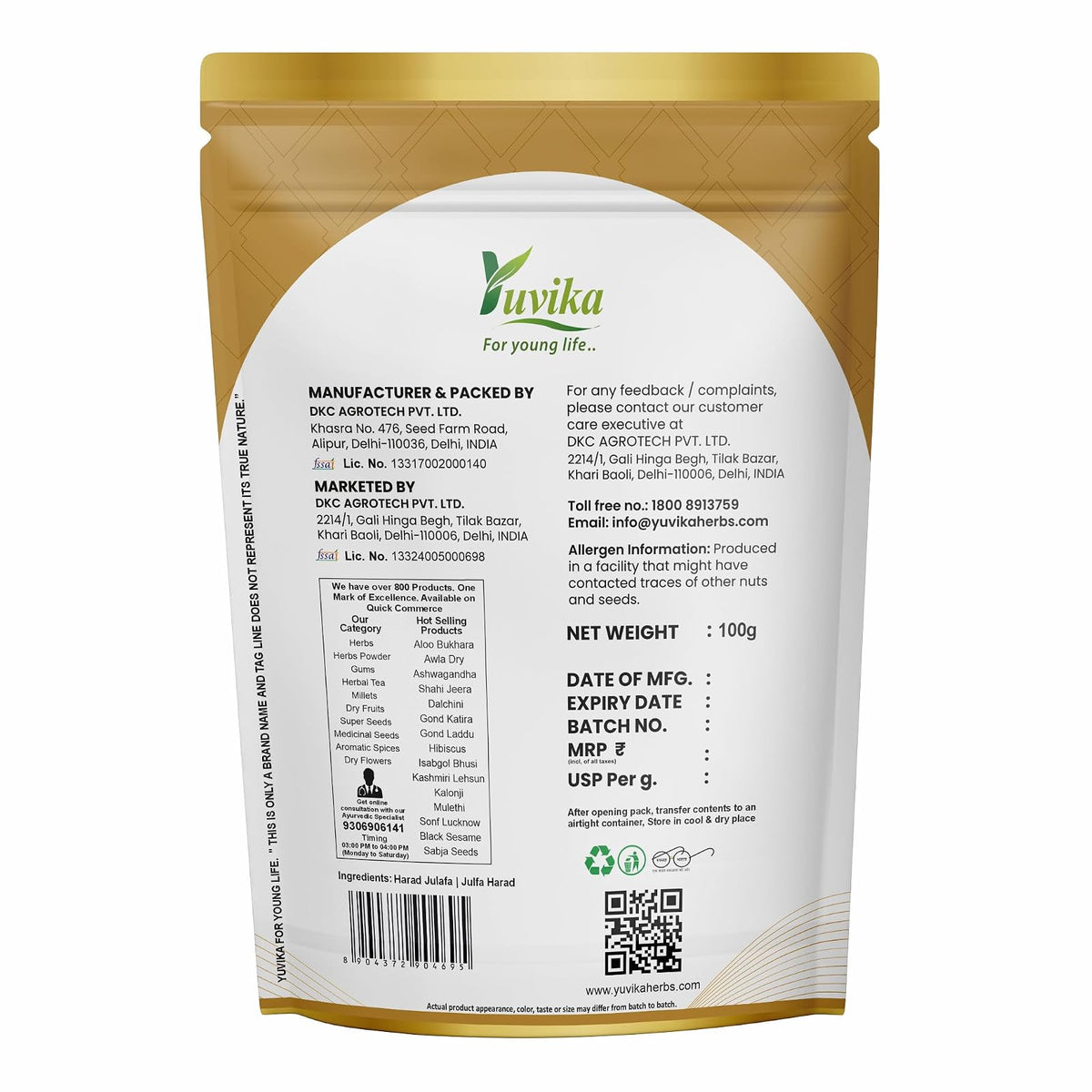 100 grams of YUVIKA nettle
