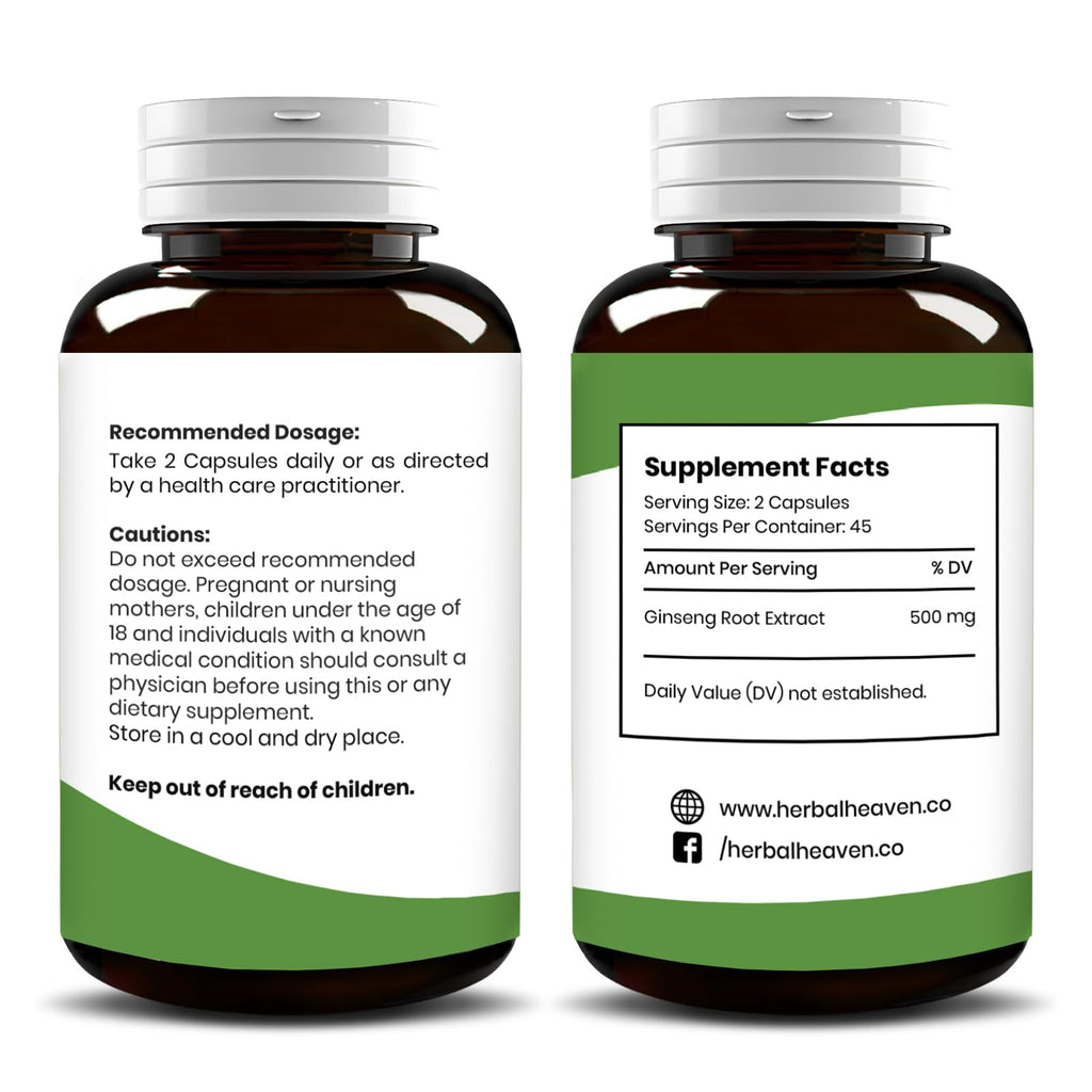 100% herbal ginseng supplement
