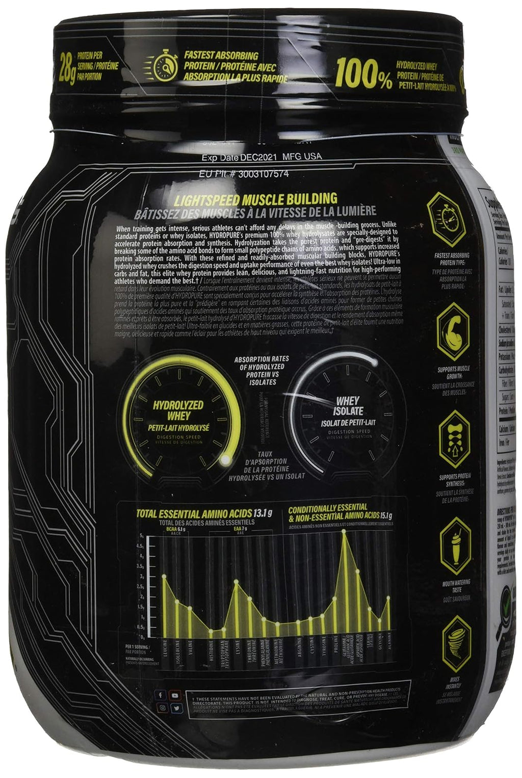 100% hydrolyzed whey protein for recovery
