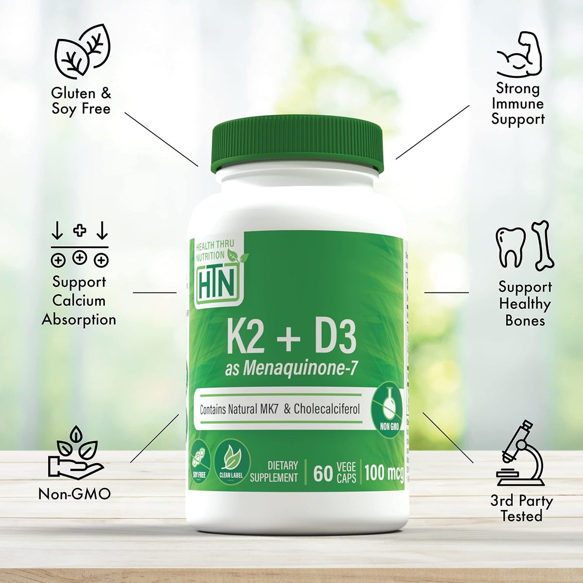 100 mcg K2 for bone health