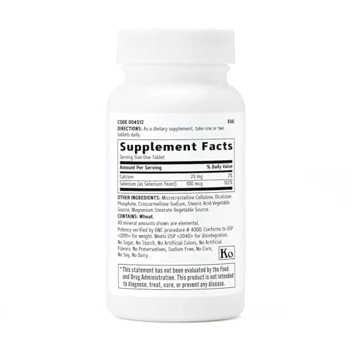 100 mcg selenium supplement
