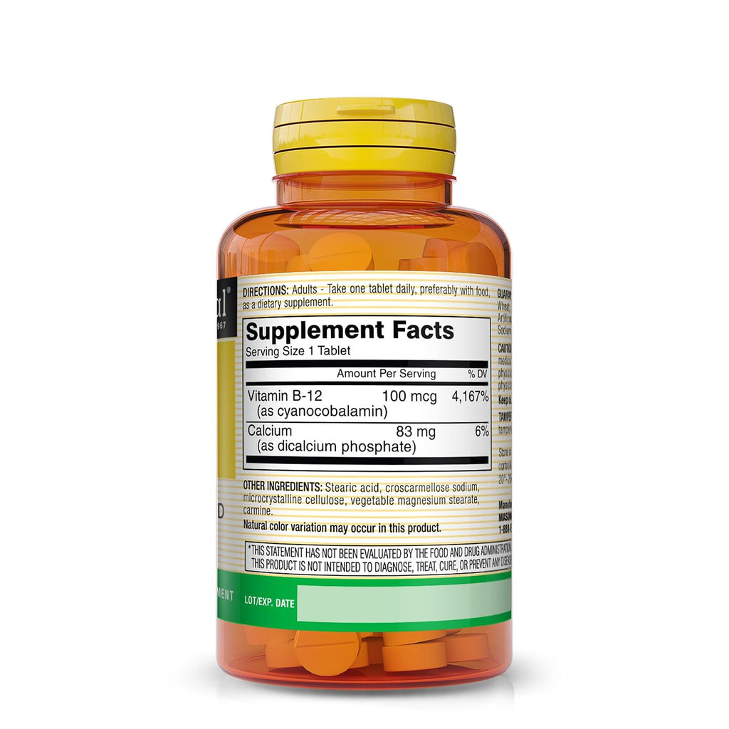 100 mcg Vitamin B12 for energy