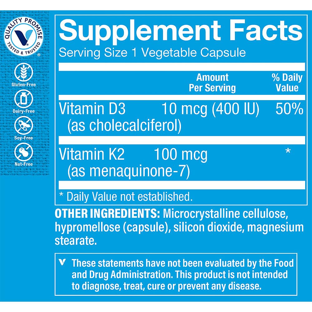 100 mcg Vitamin K capsules