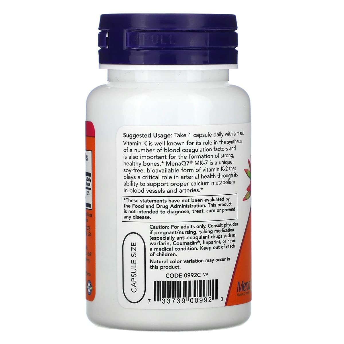 100 mcg vitamin K for bone health