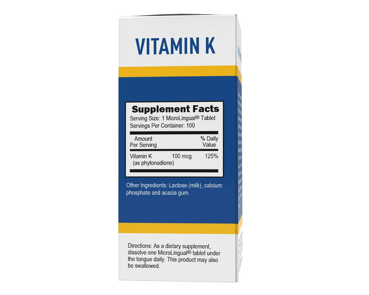 100 mcg Vitamin K1 for bone health