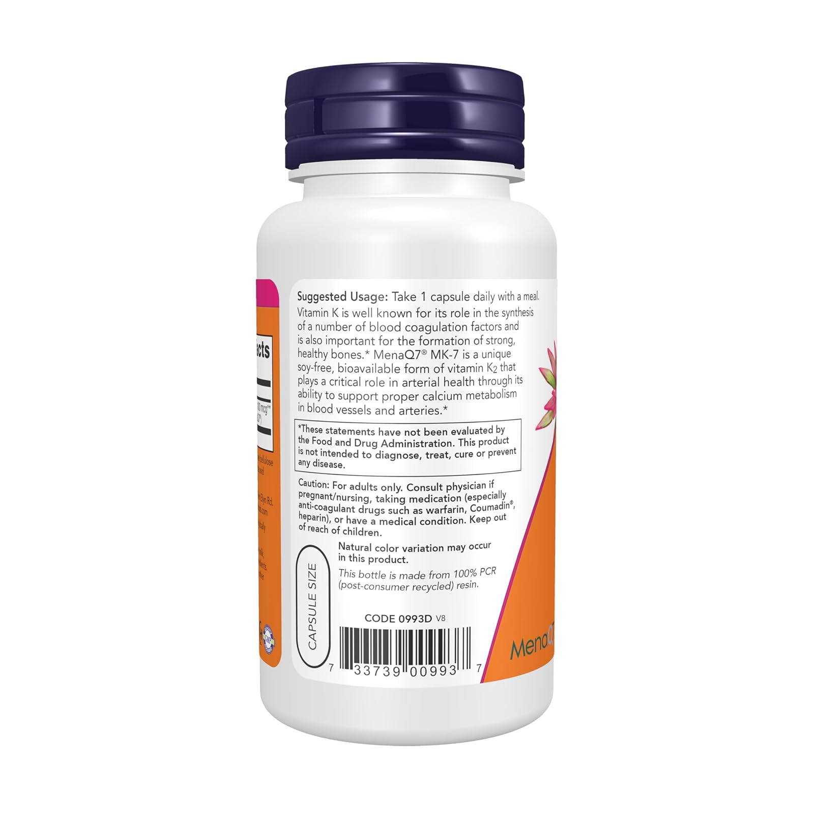 100 mcg Vitamin K2 for daily use