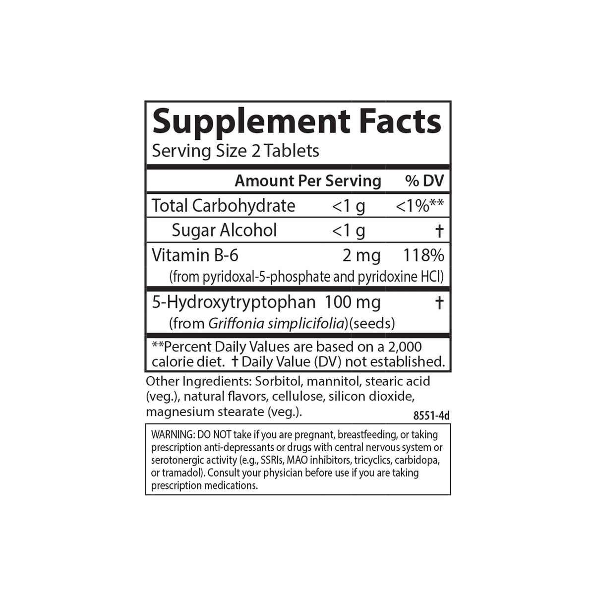 100 mg 5-HTP for relaxation