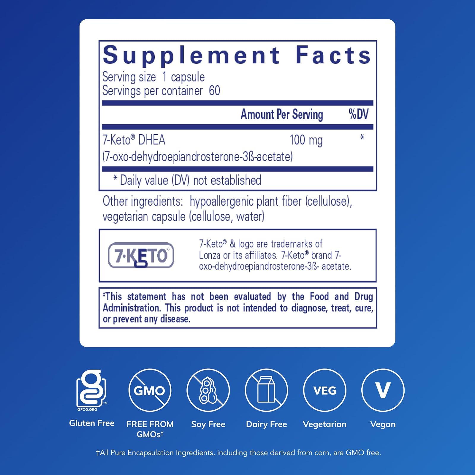 100 mg 7-Keto DHEA for vitality