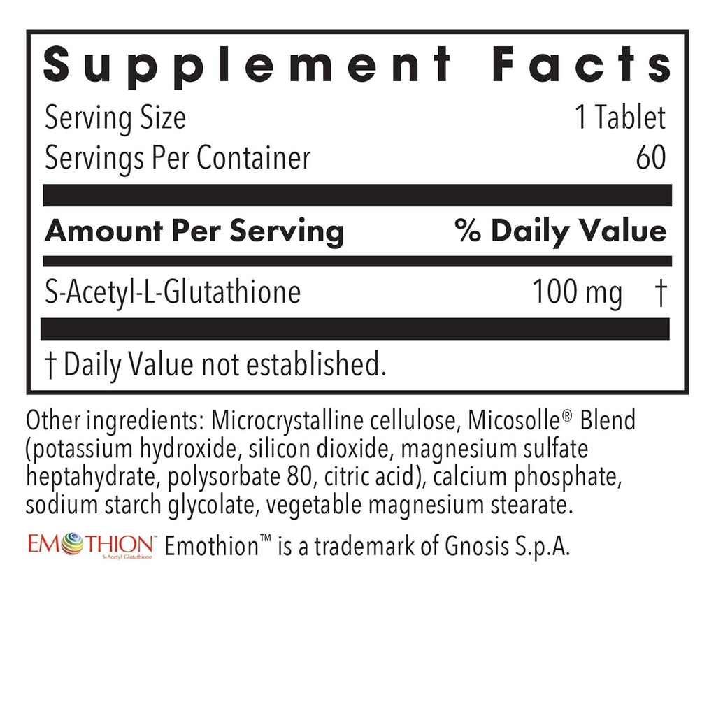 100 mg Acetyl-Glutathione tablets