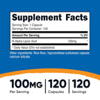 100 mg alpha lipoic acid supplement