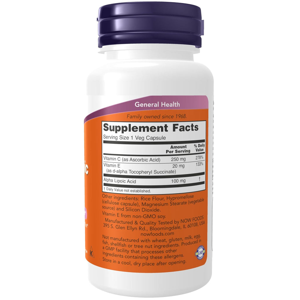 100 mg Alpha Lipoic Acid supplement