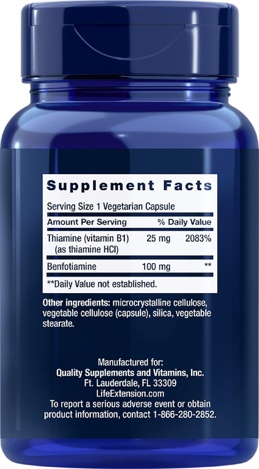 100 mg Benfotiamine for energy support