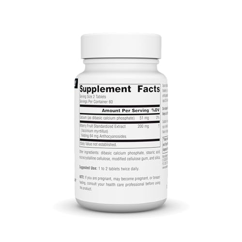 100 mg bilberry extract tablets