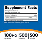 100 mg caffeine multivitamin capsules