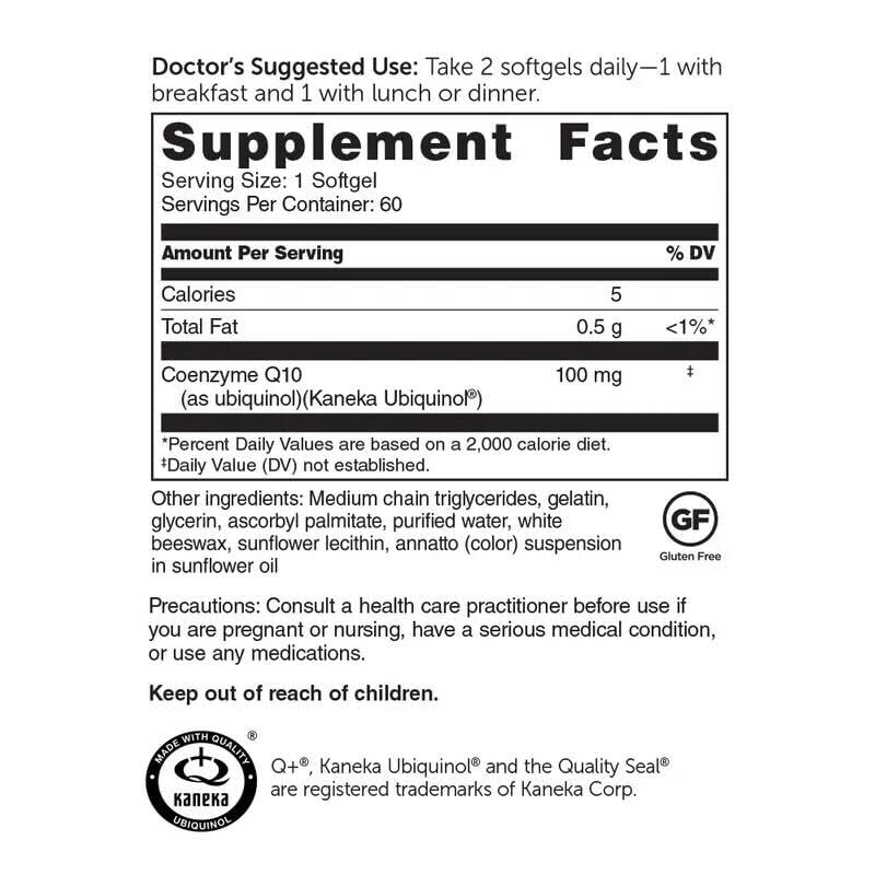 100 mg coq10 capsules for energy
