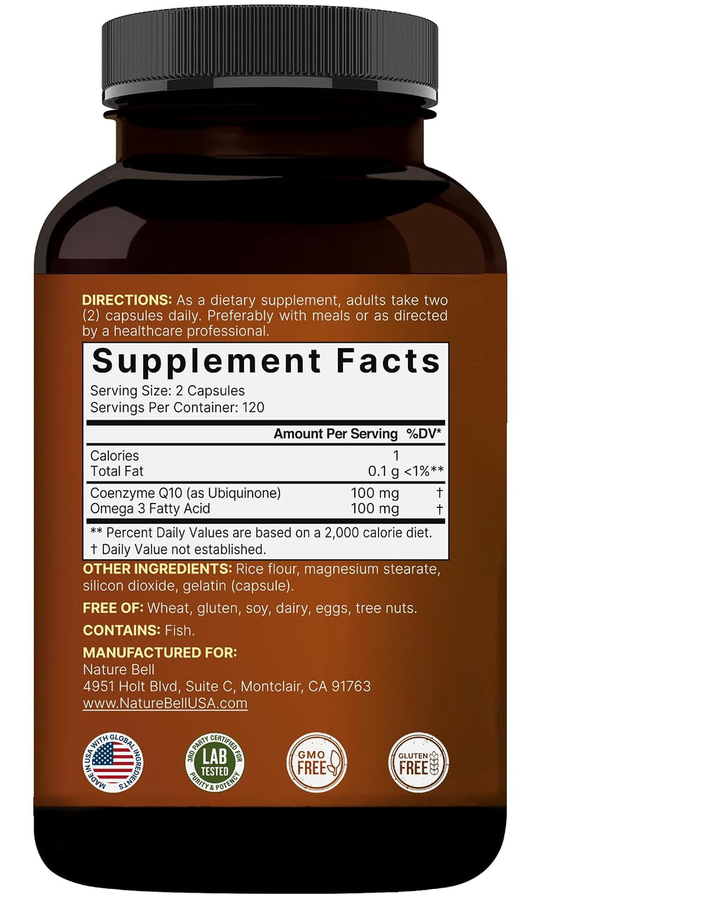 100 mg CoQ10 for vitality