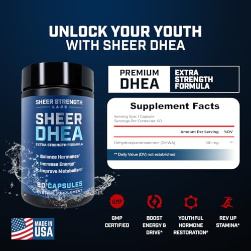 100 mg DHEA capsules for energy