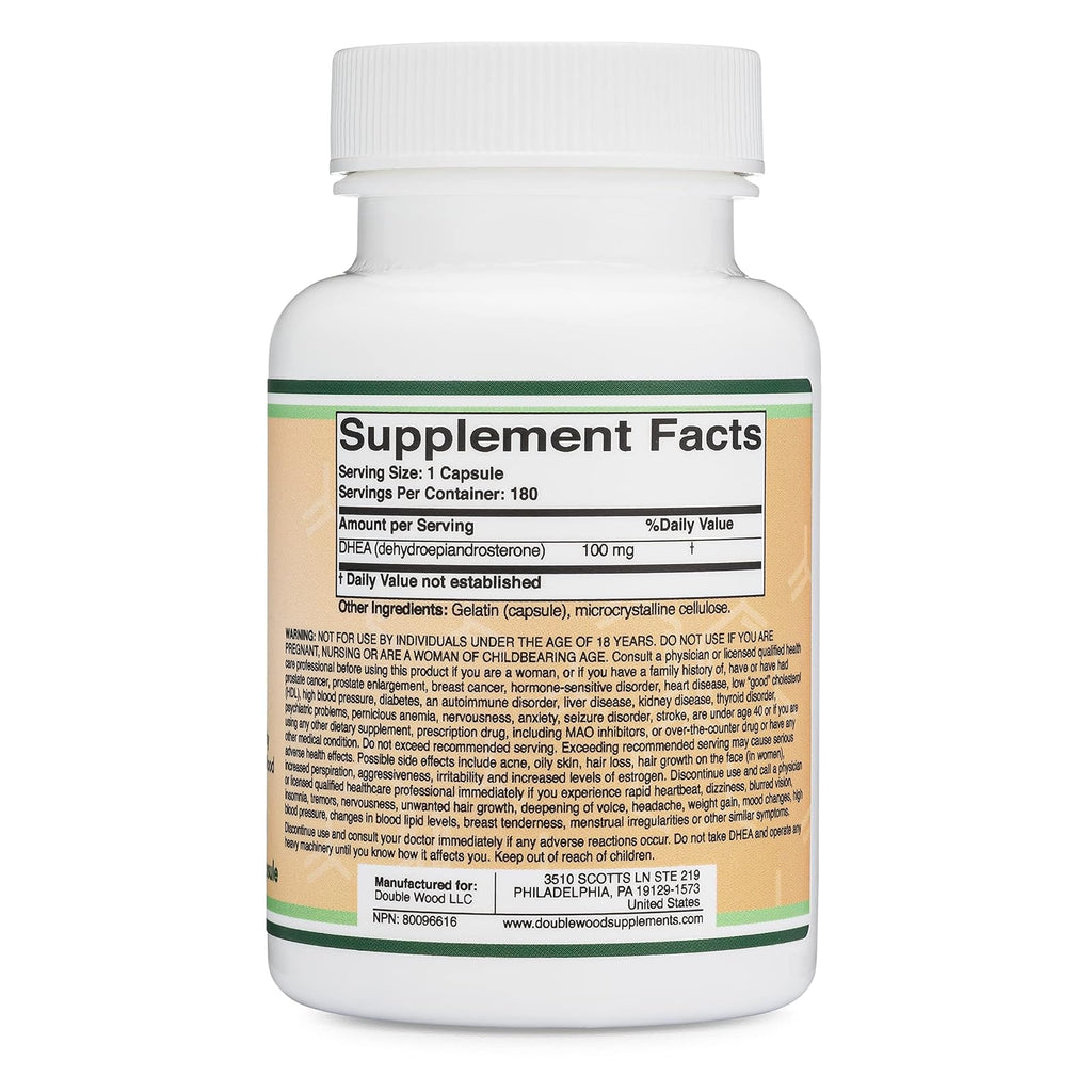 100 mg DHEA capsules for energy